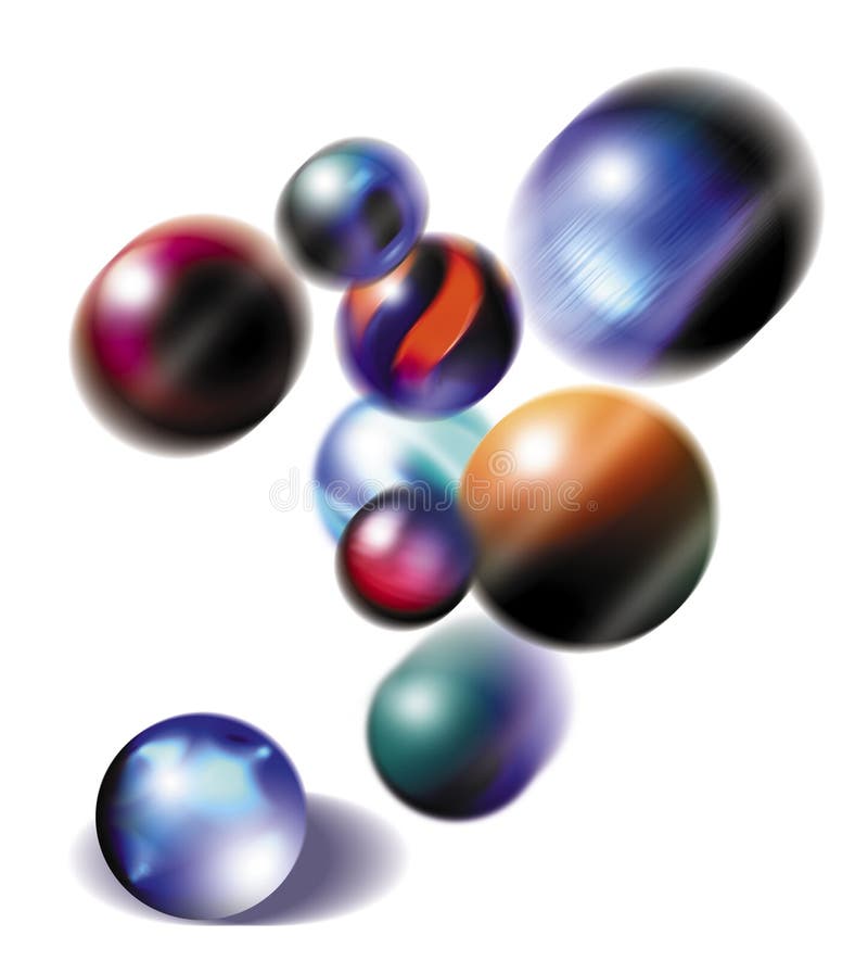 Falling marbles stock illustration. Illustration of coloured - 9039551