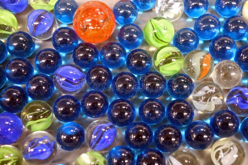 Marbles Background Mostly Blue Stock Image - Image of green, glass ...
