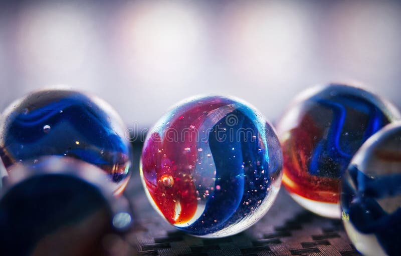Marbles Macro Shot. Nostalgic Spherical Toy Made of Glass Stock ...