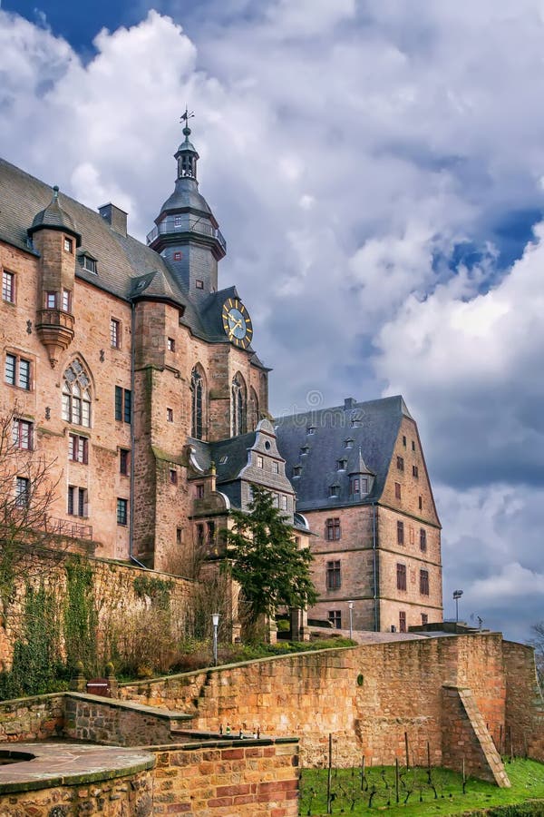 Marburg castle, Germany stock image. Image of wall, fort - 325313775