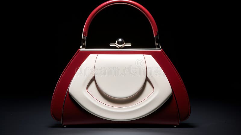 Luxury Art Deco Handbag: Red and White Elegance with a Modern Twist ...