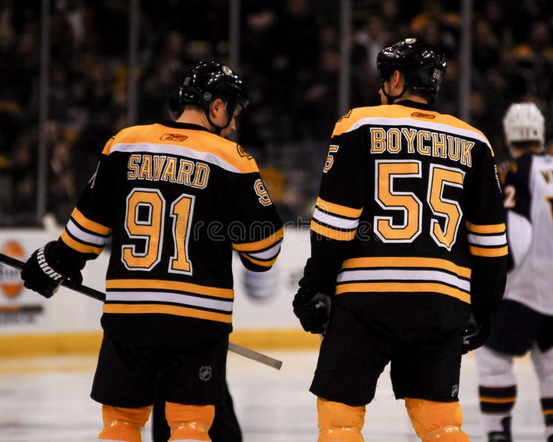 Marc Savard and Johnny Boychuk. Editorial Photo - Image of players ...