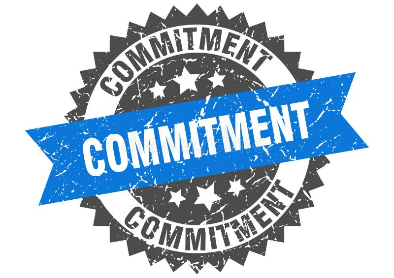 Sello del compromiso ilustración del vector. Ilustración de blanco ...