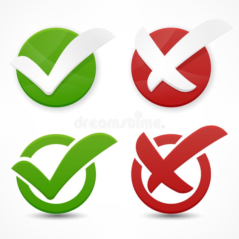 Marca de cotejo roja ilustración del vector. Ilustración de icono ...