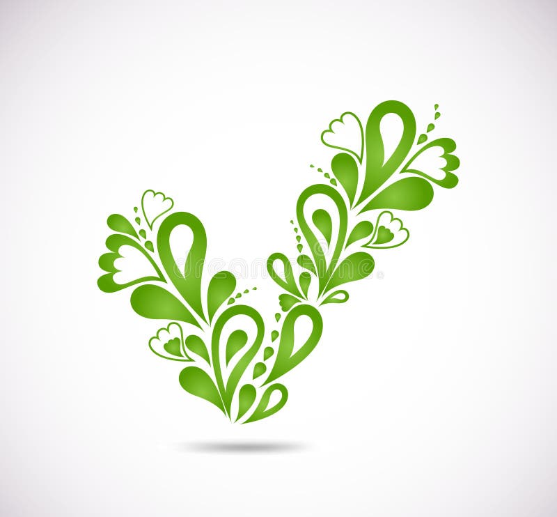 Marca De Cotejo Verde Ornamental. Vector Ilustración del Vector ...