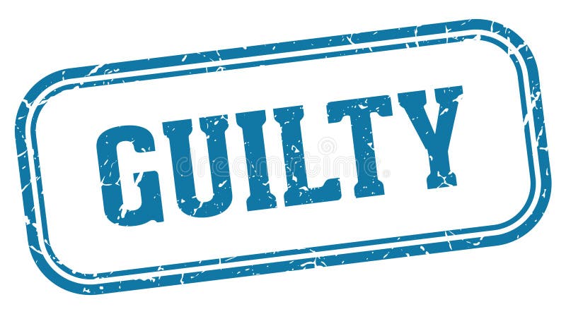 Marca De Culpabilidad. Marca Rectangular Culpable Sobre Fondo Blanco ...