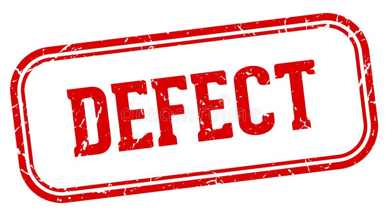 Marca De Defecto. Defecto De La Marca Rectangular En El Fondo Blanco ...