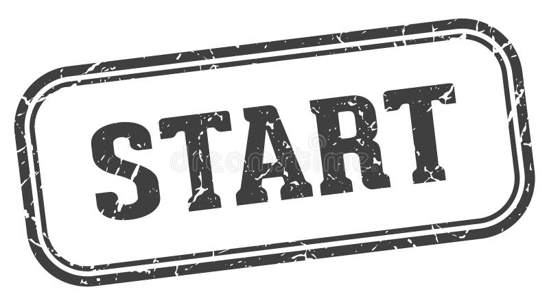 Marca De Inicio. Iniciar Marca Rectangular En Fondo Blanco Ilustración ...