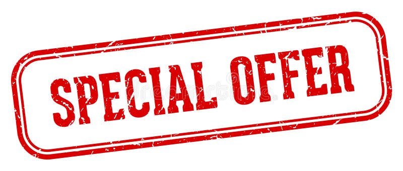 Marca De Oferta Especial. Oferta Especial Marca Rectangular Sobre Fondo ...