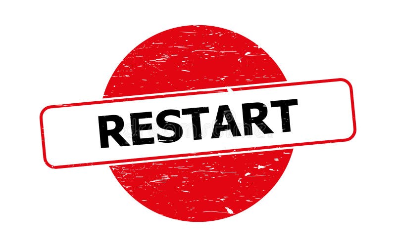 Sello De Reinicio. Etiqueta De Reinicio. Muestra Del Grunge Redonda ...