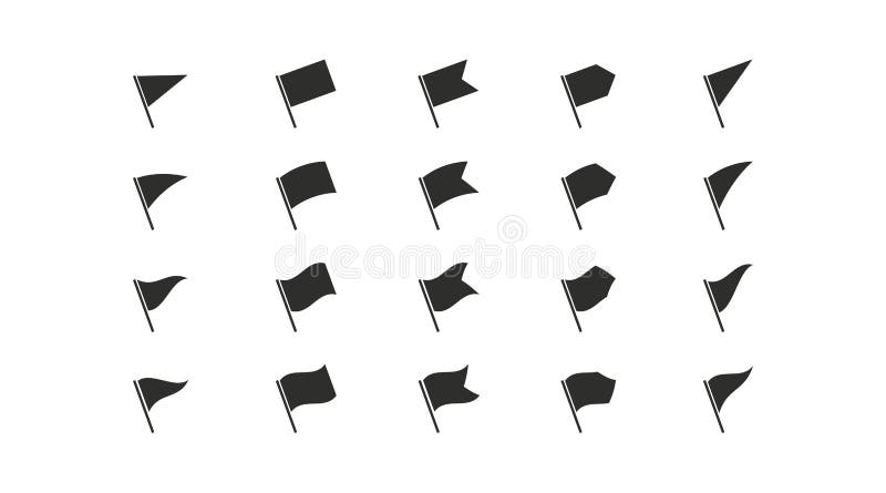 Marca Establecida En Iconos De Marcas De Fondo En Blanco. Vector ...