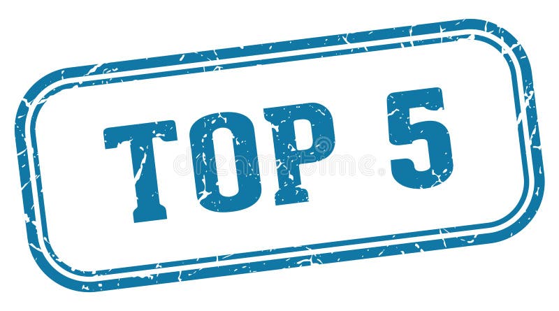 Marca Superior 5. Marca Rectangular Superior 5 Sobre Fondo Blanco ...