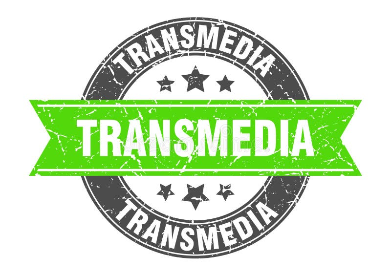 Sello De Transmedia. Muestra Redonda Del Grunge De Transmedia ...