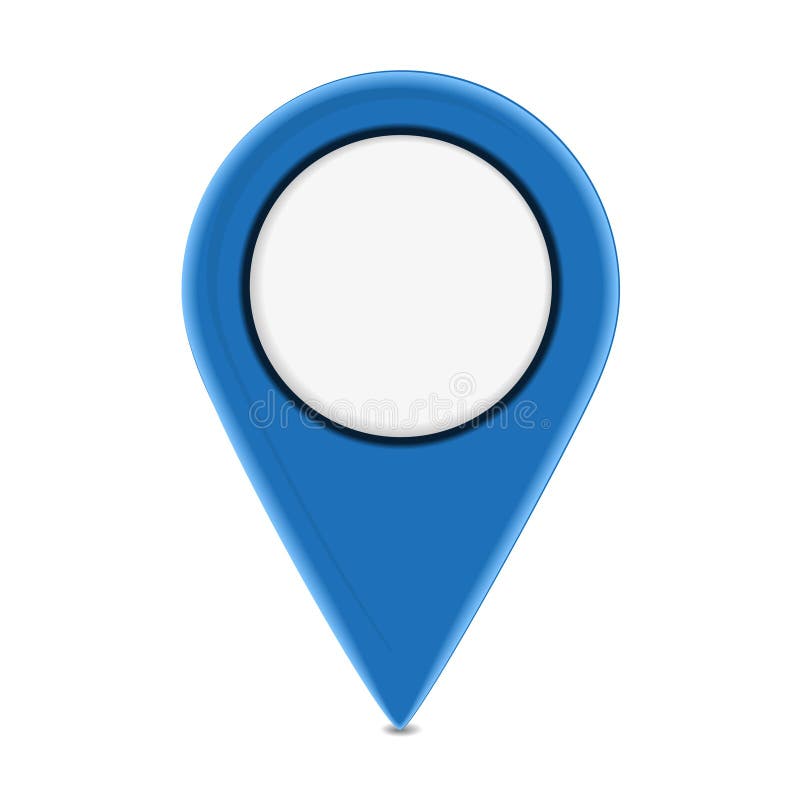 Icono azul de la ubicación ilustración del vector. Ilustración de ...