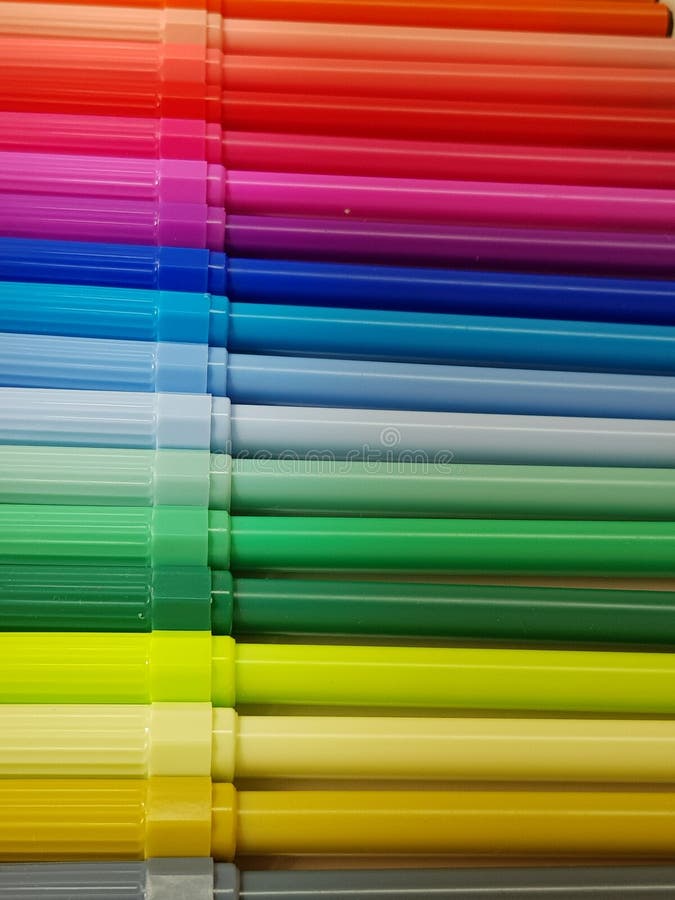 Marcadores Con La Gama De Colores Imagen de archivo - Imagen de ...