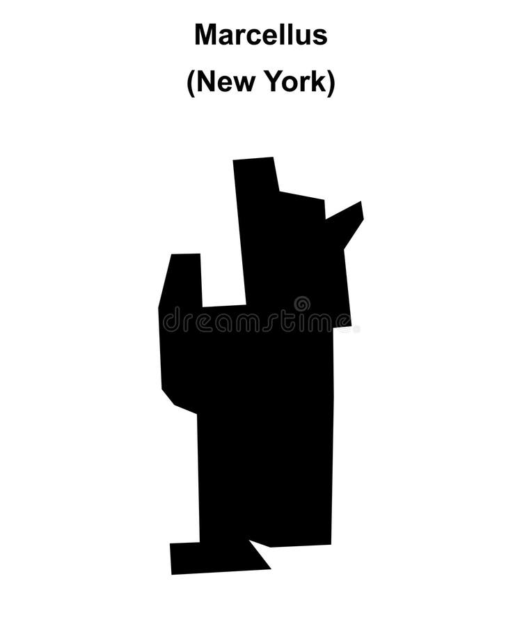 Marcellus outline map stock vector. Illustration of area - 387619391