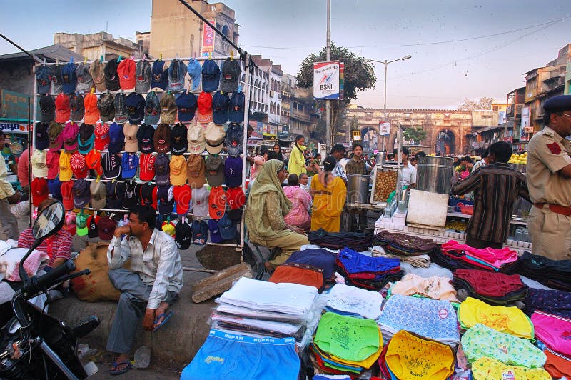 Marché indien photographie éditorial. Image du excursion - 17546612