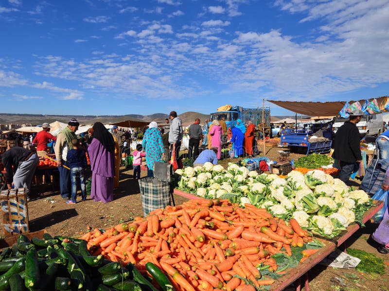 Marché Sur La Province Au Maroc Image éditorial - Image du village ...