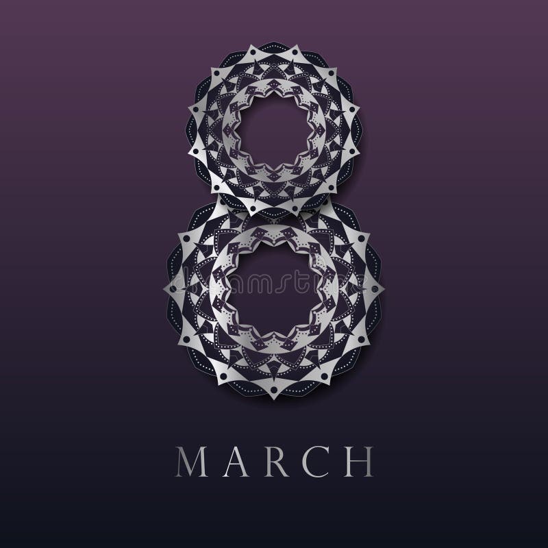 March 8 Abstract Luxury Dark Background, Vector Illustration Stock ...