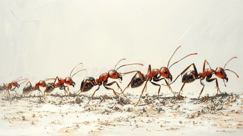 March of the Ants stock illustration. Illustration of ground - 340220672