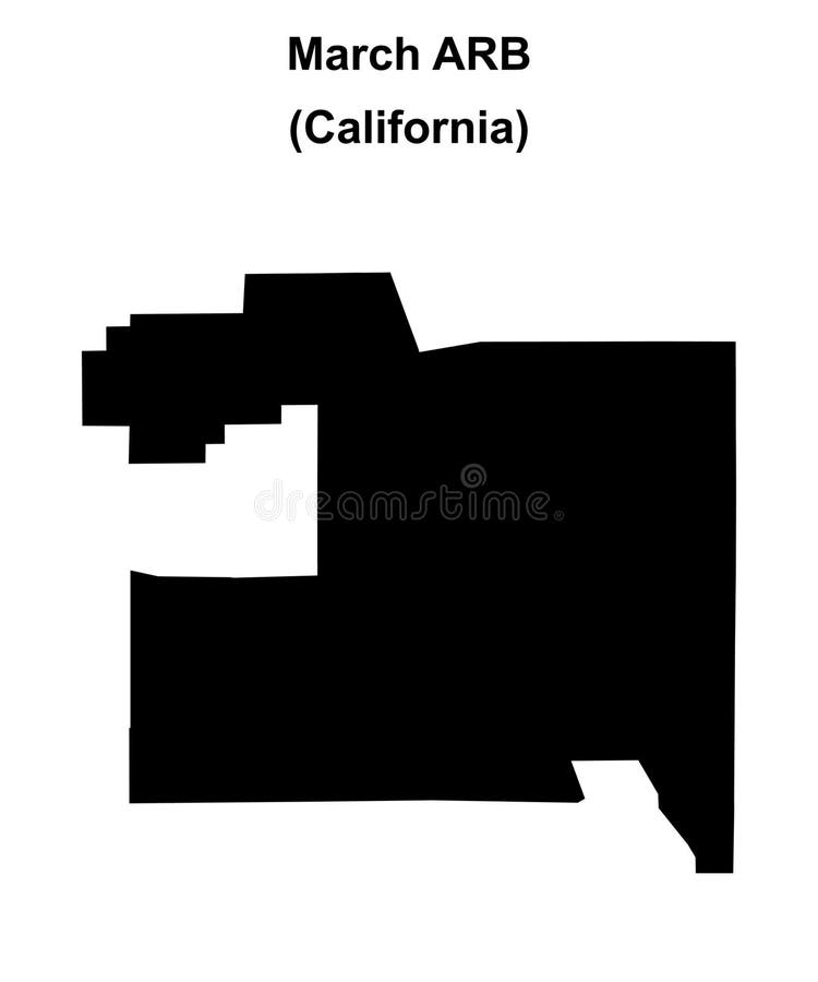 March ARB outline map stock vector. Illustration of template - 386063145