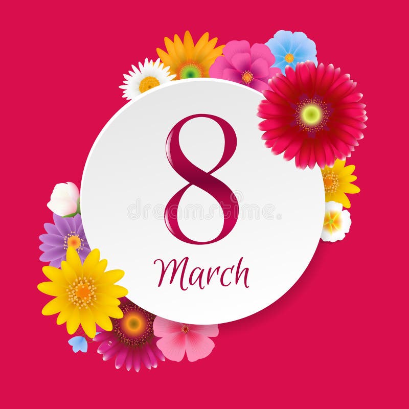 8 March Banner stock vector. Illustration of bright - 209758515