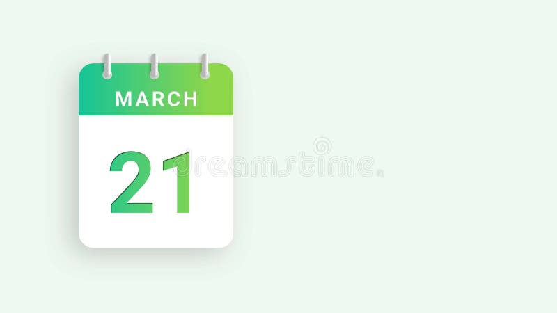 March - Calendar Animation Displaying Monthly Progression Stock Video ...
