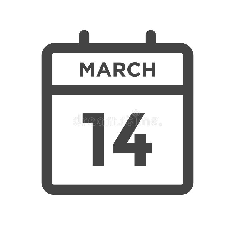 March 14 Calendar Day or Calender Date for Deadlines or Appointment ...