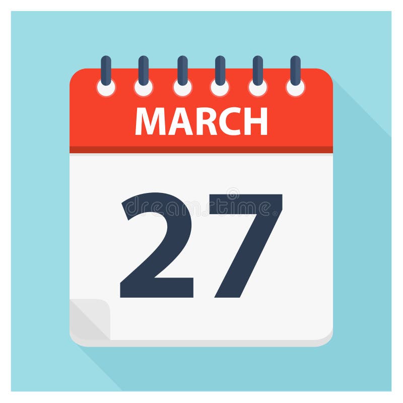 27. March - Calendar Icon - Vector Illustration Stock Vector ... 27. March - Calendar Icon - Vector Illustration Stock Vector ...