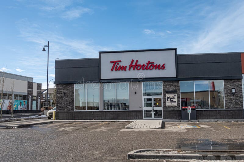 March 13 2025 - Calgary Alberta Canada - Tim Hortons Restaurant ...