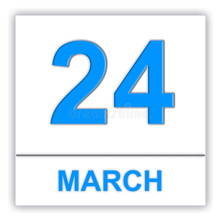 March 24. Day on the Calendar Stock Illustration - Illustration of ...