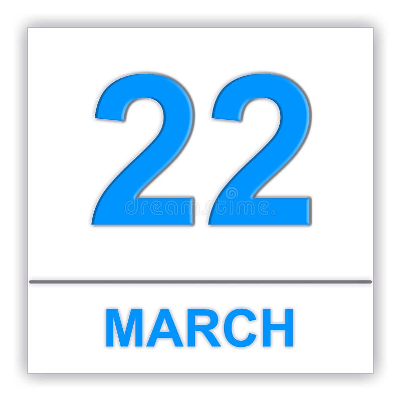 March 22. Day on the Calendar Stock Illustration - Illustration of ...