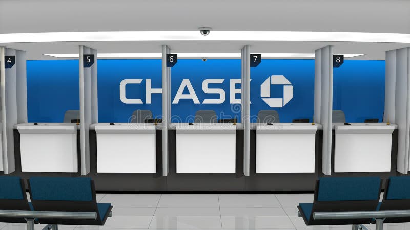March 2019, Editorial, 3D Animation, Chase Service Counter Stock ...