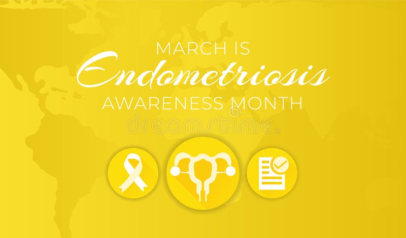March is Endometriosis Awareness Month Background Illustration Stock ...