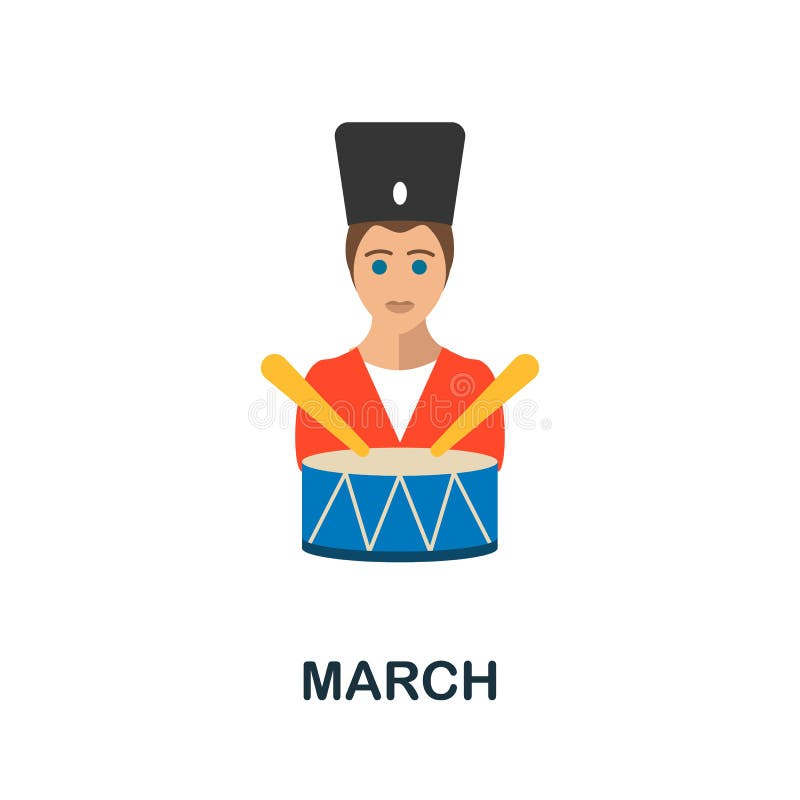 March Flat Icon. Color Simple Element from Activism Collection ...