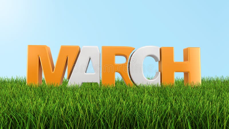 March on Grass (clipping Path Included) Stock Illustration ...