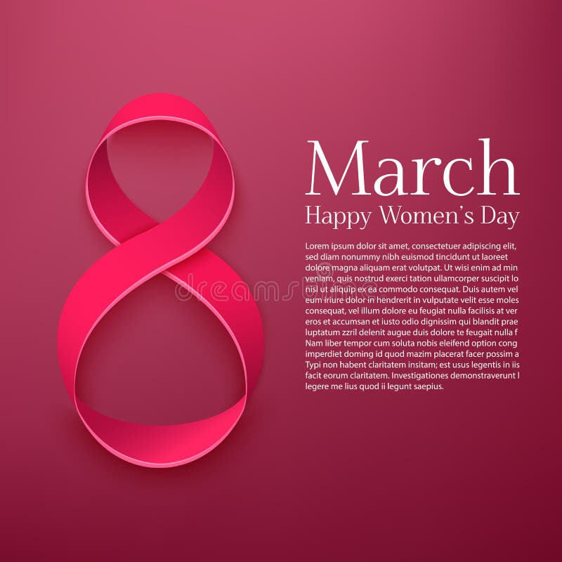 March 8 Greeting Card. Background Template for Stock Vector ...