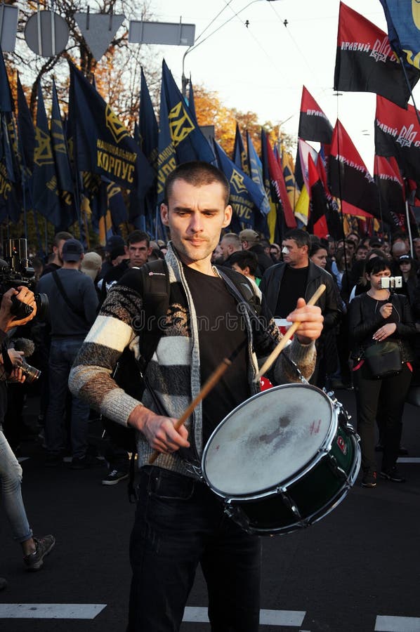 March in Honor of UPA. Defender of Ukraine Day Editorial Image - Image ...