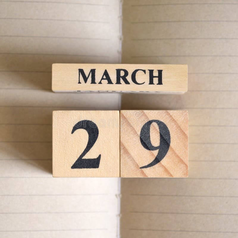 March 29, Icon Design with Number Cube. Stock Photo - Image of 2038 ...