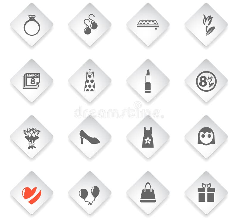 8 march icon set stock illustration. Illustration of tulip - 135225240