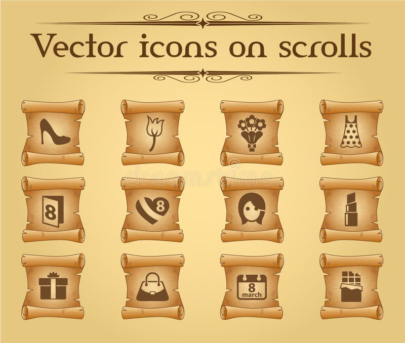 8 march icon set stock vector. Illustration of dress - 244680191