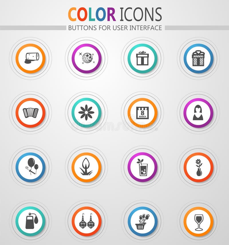 8 March icons set stock vector. Illustration of holiday - 136364984