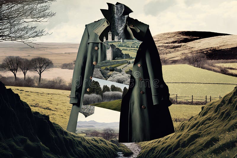 March Landscape Artwork in Collage Created with Generative AI ...