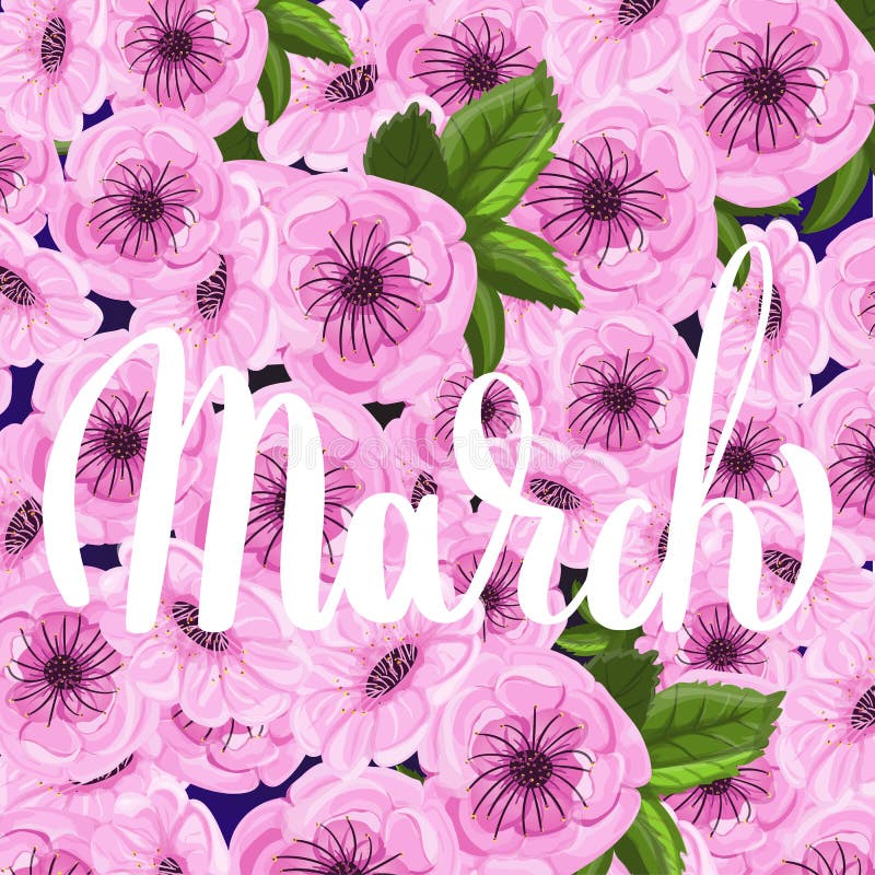 March ink lettering stock vector. Illustration of pattern - 111563082