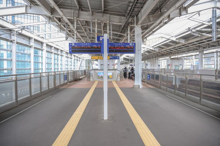 March 24 2025 Modern City Train Station Platform with Steel Structure ...