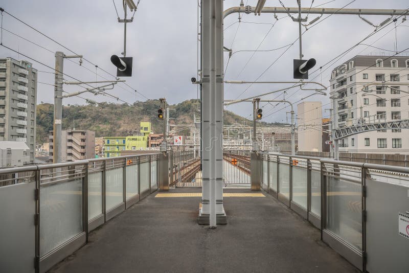 March 24 2025 Modern City Train Station Platform with Steel Structure ...