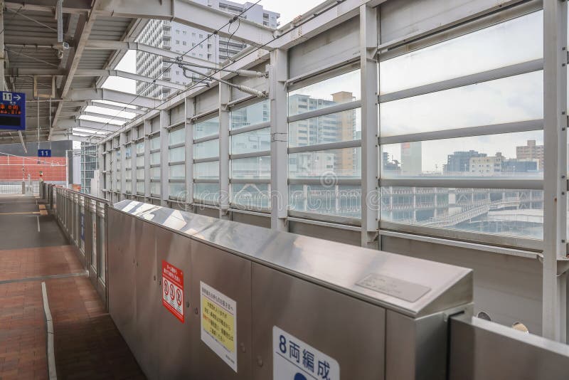 March 24 2025 Modern City Train Station Platform with Steel Structure ...