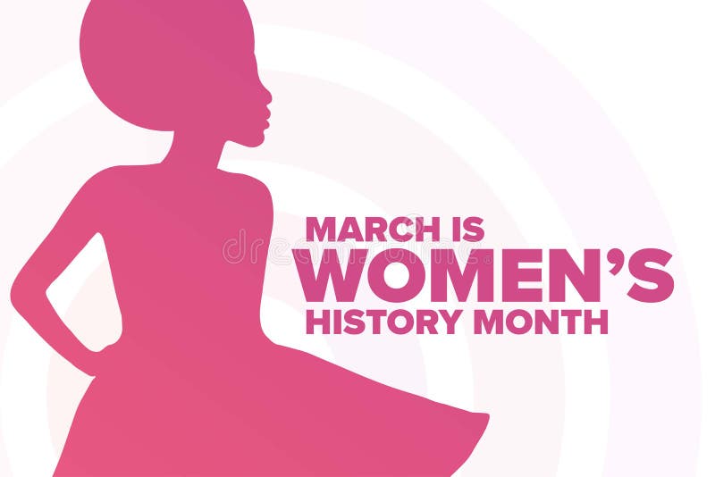March Is National Womens History Month Holiday Concept Stock Vector