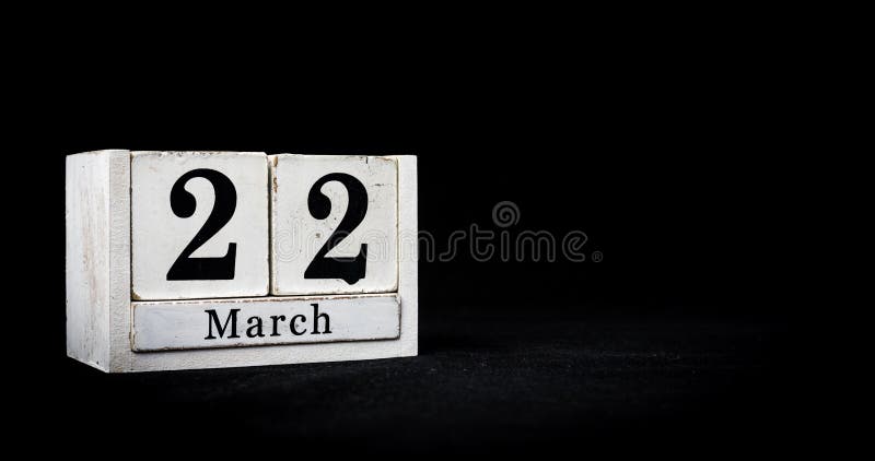 March 22nd, Twenty-second of March, Day 22 of Month March - White ...