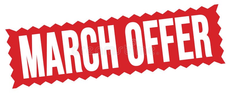 MARCH OFFER Text Written on Red Stamp Sign Stock Illustration ...